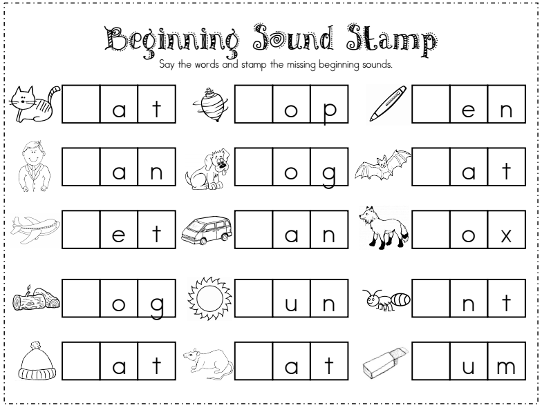 Kindergarten Word Work Worksheets Printable Kindergarten Worksheets
