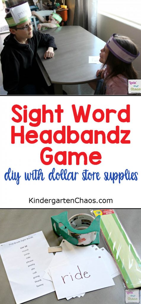 Sight Word Headbandz Game For Early Learners - Kindergarten Chaos