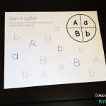 Spin a Letter Game - Kindergarten Chaos