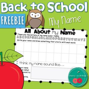 20 FREE Name Activities for the First Week of Kindergarten