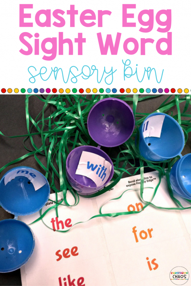 Easter Egg Sight Word Sensory Bin