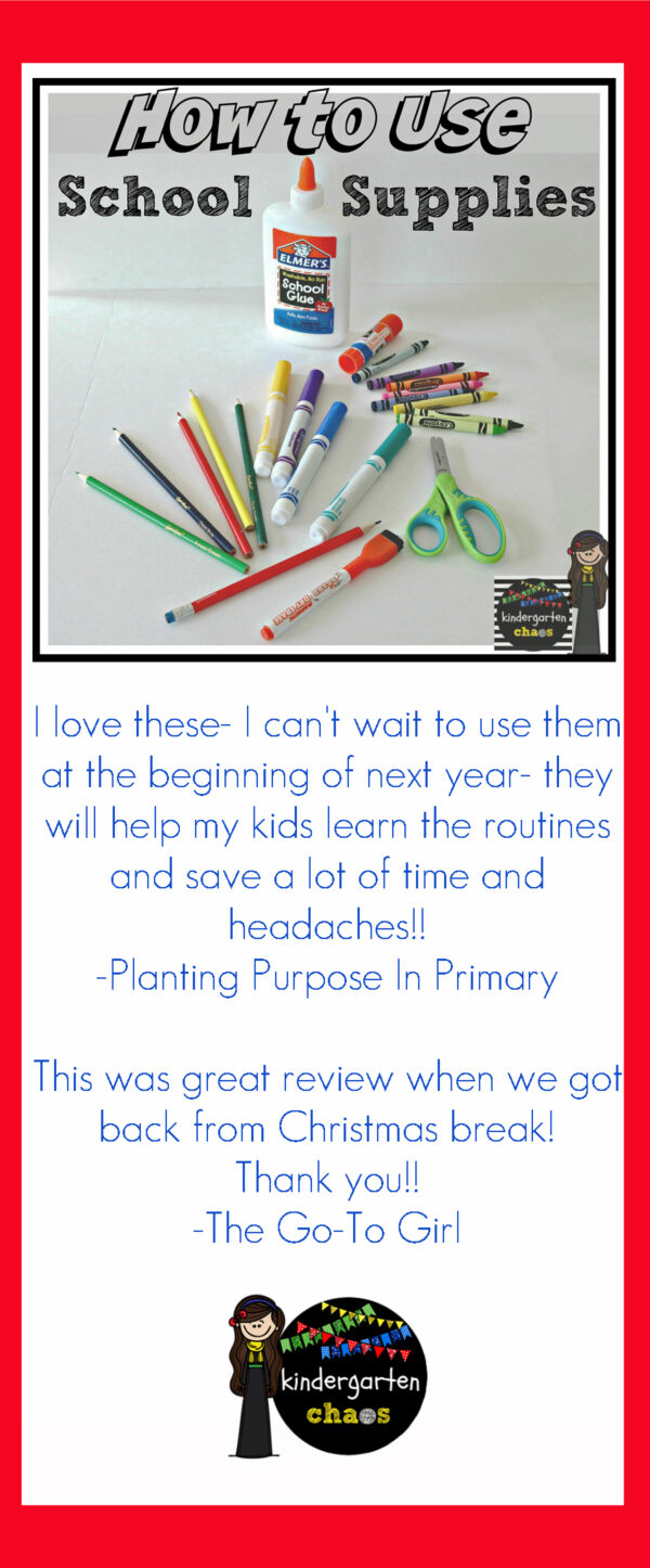 How To Use School Supplies: Rules, Procedures & Expectations