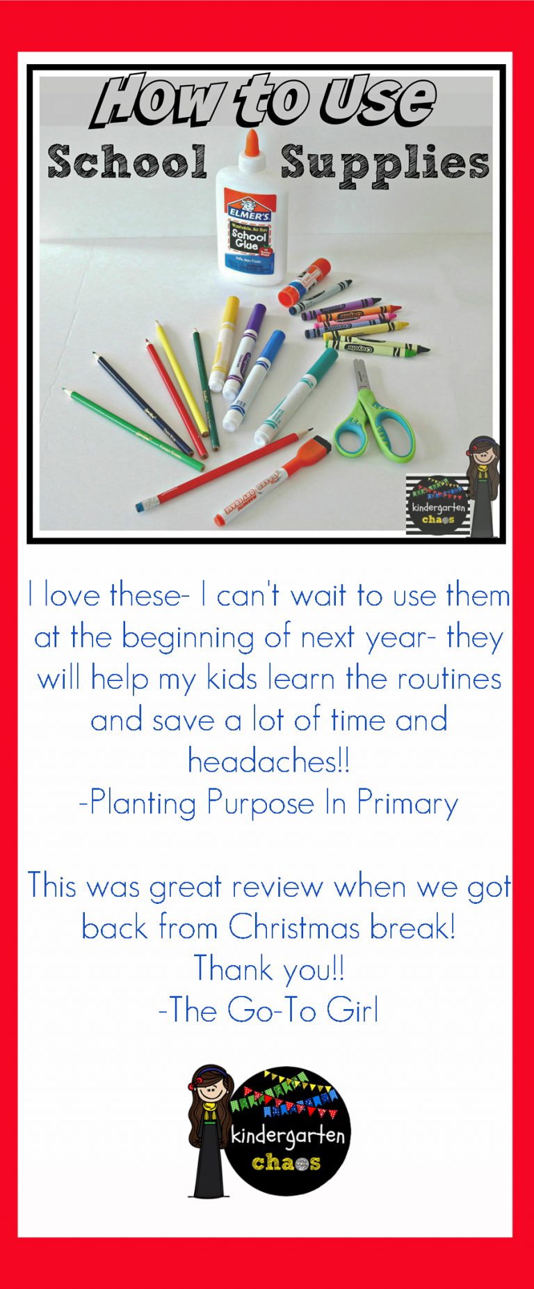 How To Use School Supplies: Rules, Procedures & Expectations