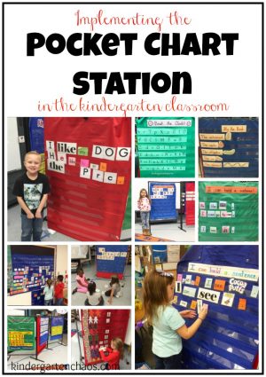 The Pocket Chart Station in the Kindergarten Classroom