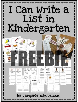 The Writing Station in the Kindergarten Classroom