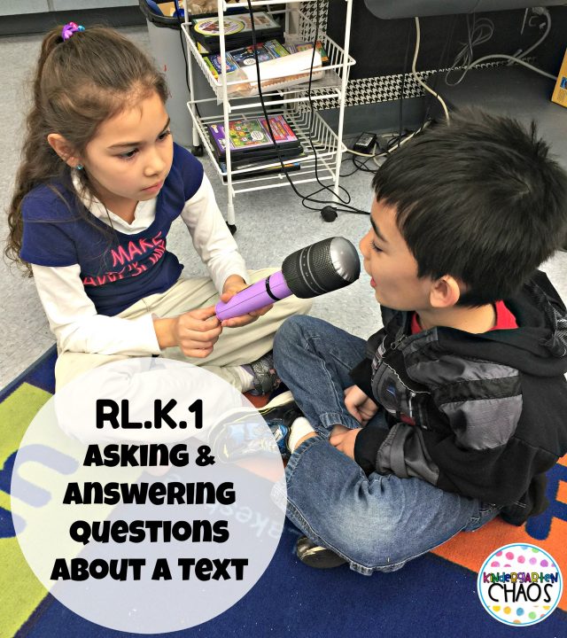 How to Teach the Kindergarten Literacy Standards - RL.K.1