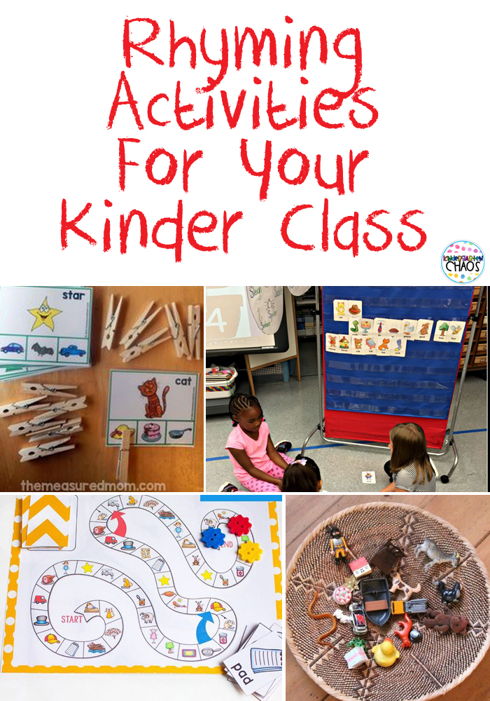 Rhyming Activities For Kindergarten Kindergarten Chaos Rhyming Activities For Kindergarten Kindergarten Chaos
