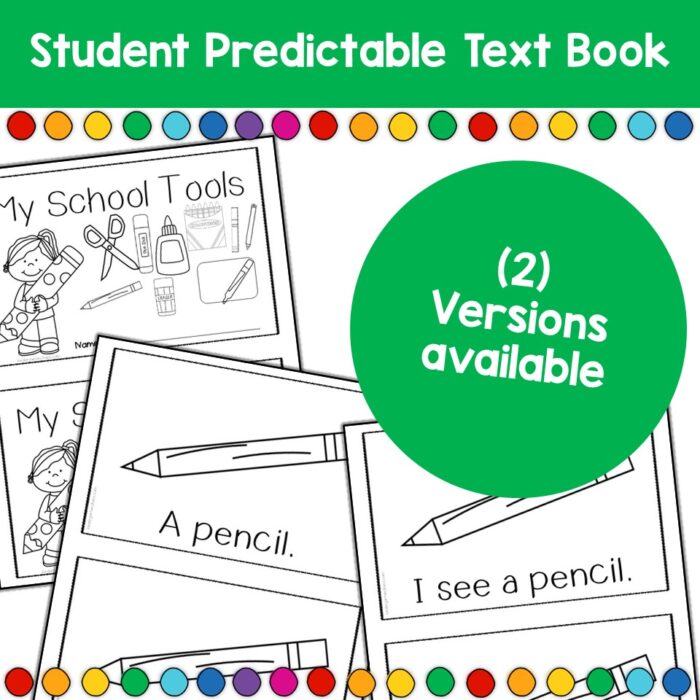 How To Use School Supplies Printable For Kindergarten Students