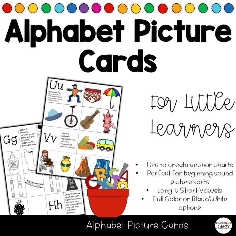 Free Printable Cards For Letter Sounds & Recognition
