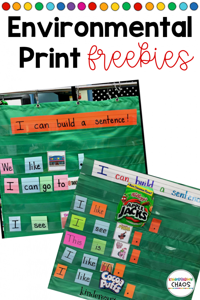 Using Environmental Print in the Classroom - Kindergarten Chaos