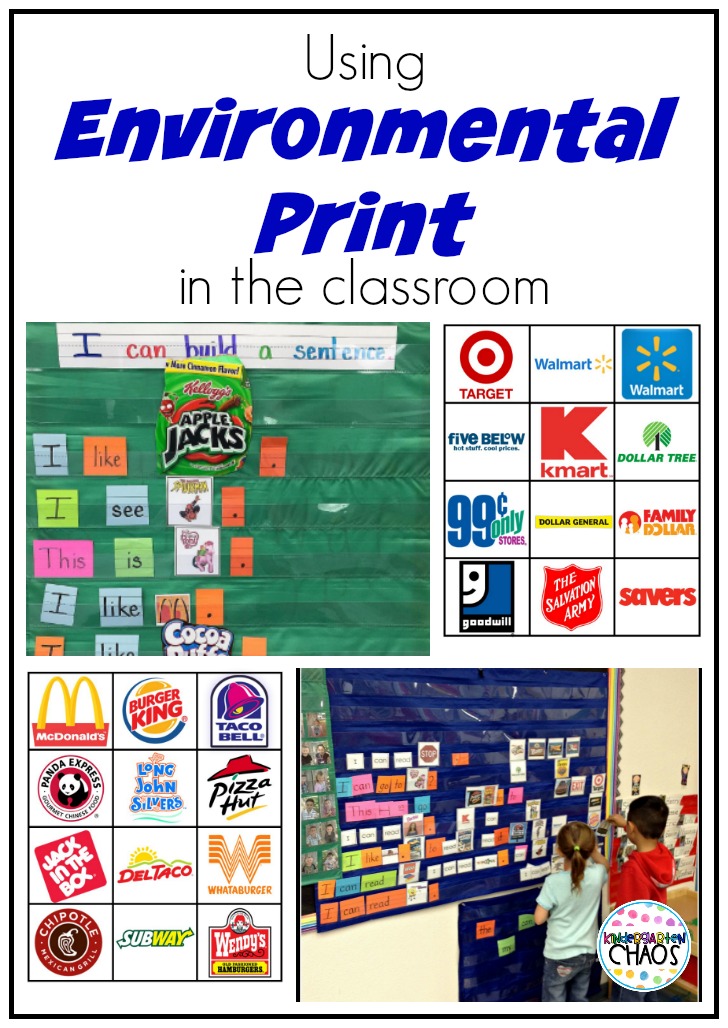 Using Environmental Print in the Classroom - kindergartenchaos.com ...