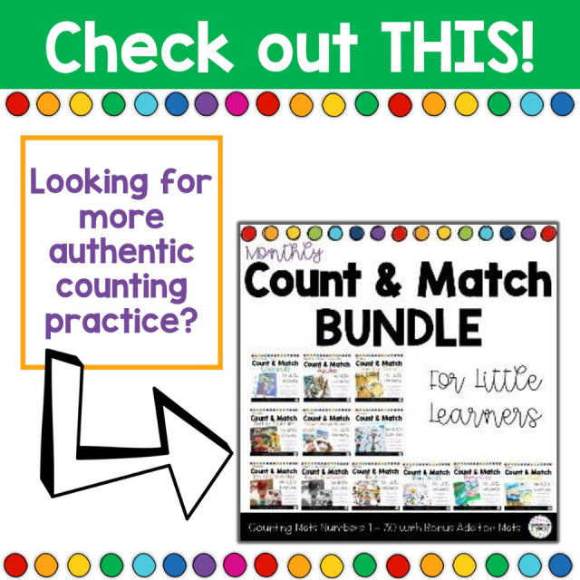Count & Match Snowman Buttons - Kindergarten Chaos