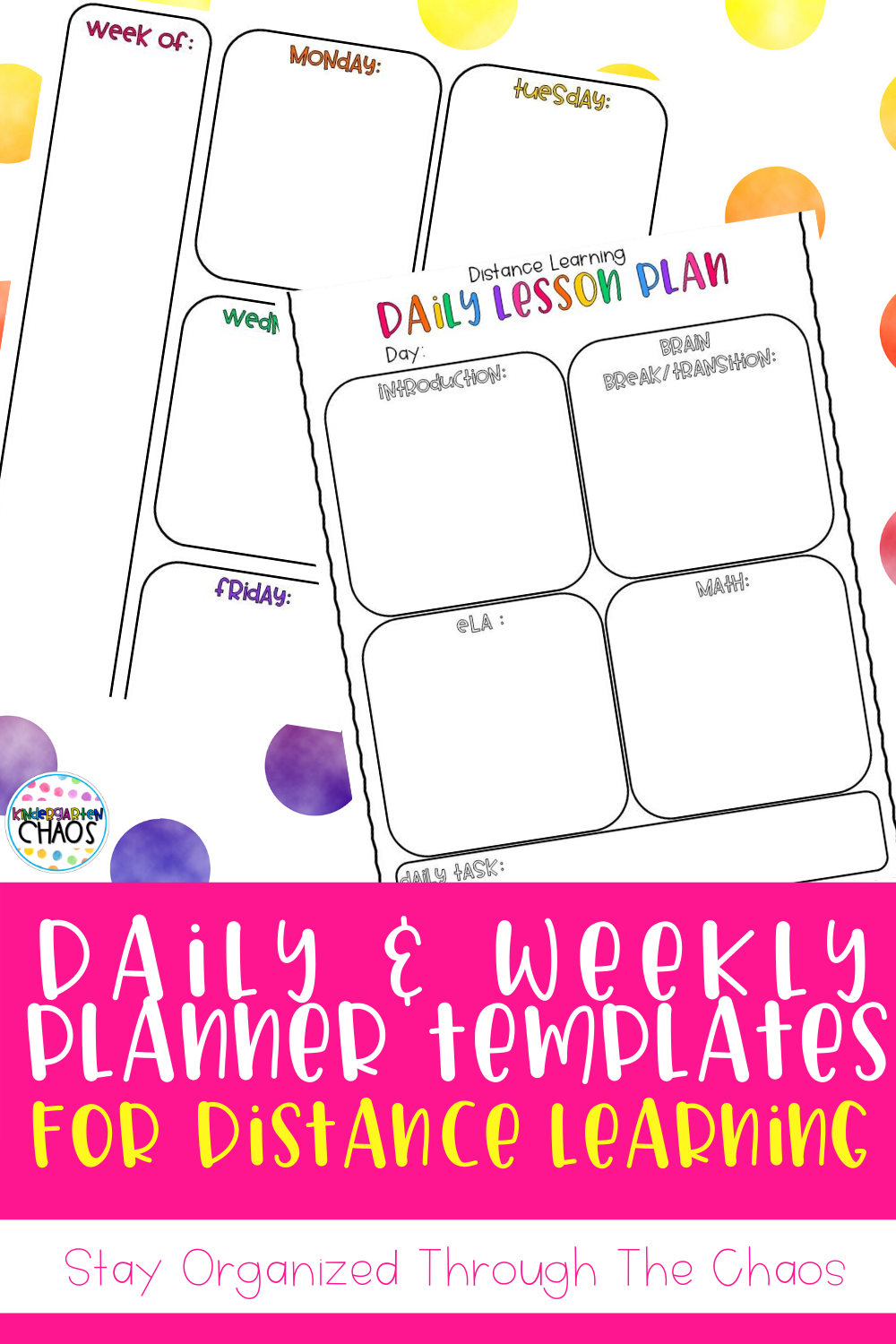 Daily Lesson Plan For Distance Learning + BONUS Weekly Snapshot