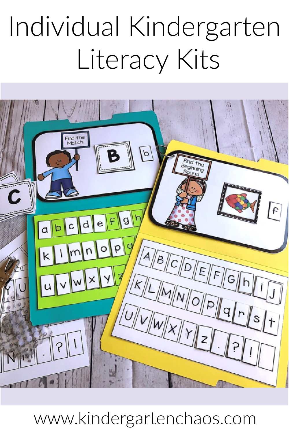 Individual Phonics Literacy Kit - Kindergarten Chaos