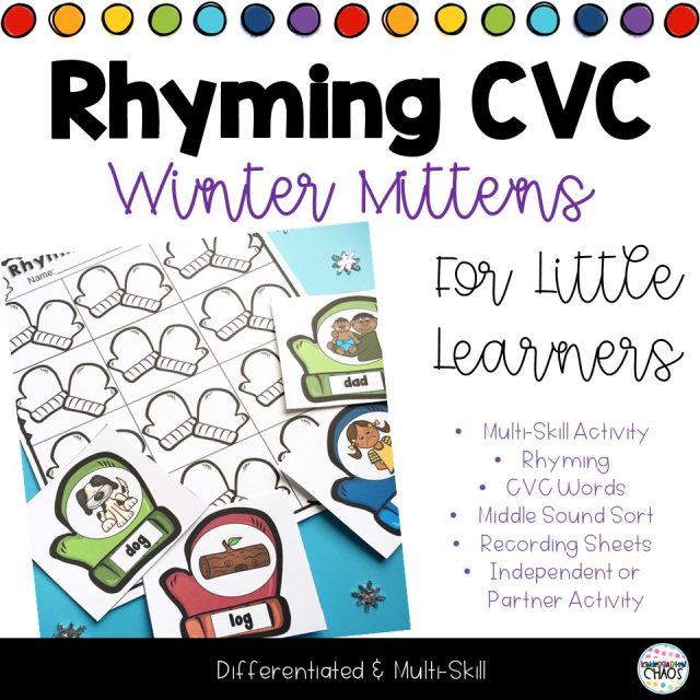 Fun Rhyme Activities For Your Kindergarten Class- Kindergarten Chaos