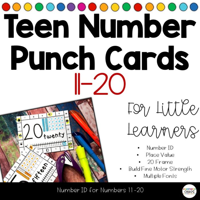 Teen Number Activities For Little Learners - Kindergarten Chaos