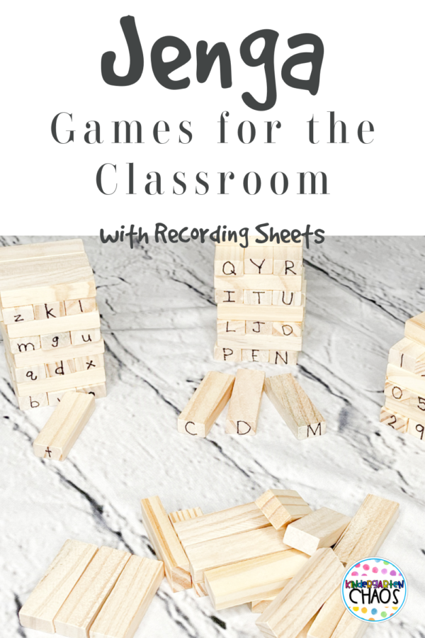 Tumbling Towers Jenga Games for the Classroom - Kindergarten Chaos