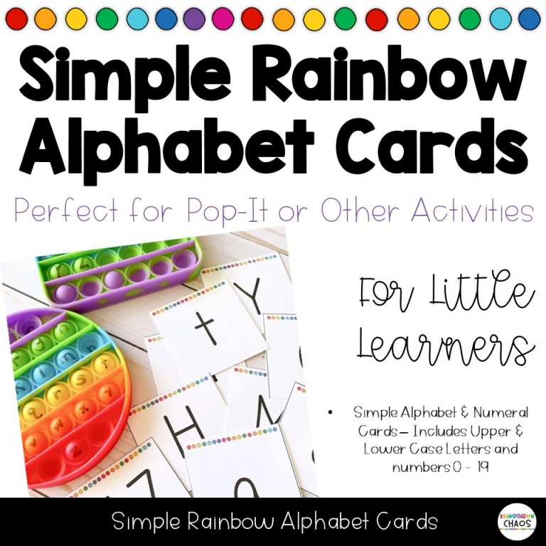 Rainbow Alphabet Cards - Kindergarten Chaos
