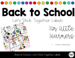 Back to School Sticker Label FREEBIE from Kindergarten Chaos ...