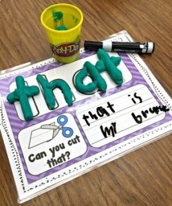 Sight Word Playdough Mats Editable | Decodable Sentence Play-Doh ...