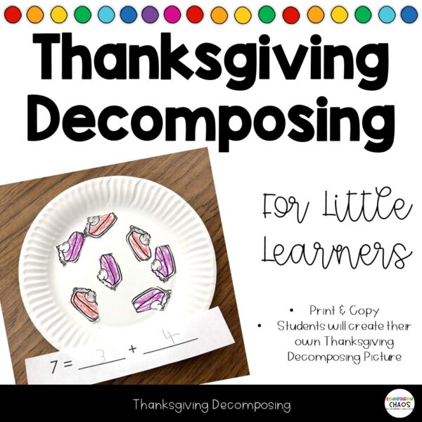 Thanksgiving Activities for Kindergarten - Kindergarten Chaos
