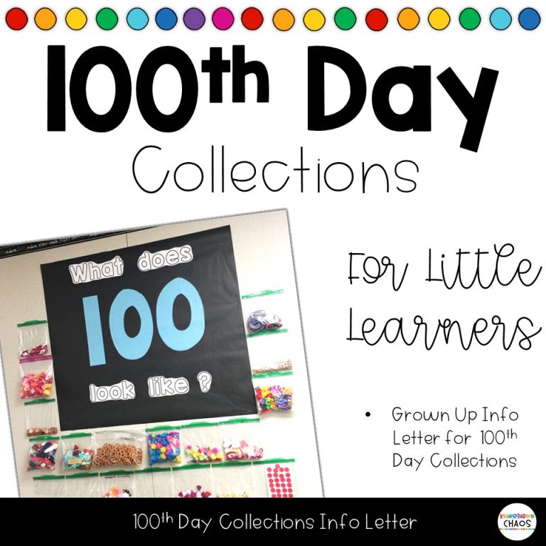 100th Day Monster & Collection Grown Up Letter FREEBIES - Kindergarten ...