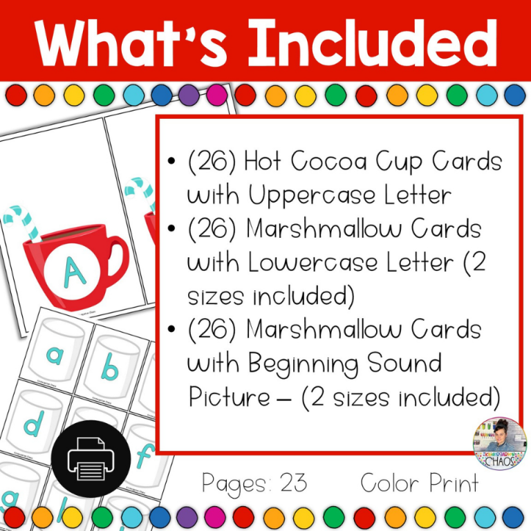Hot Cocoa Phonics Matching Activity - Kindergarten Chaos
