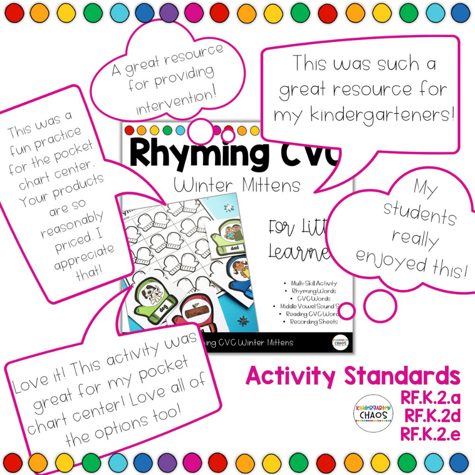 Mitten Rhyming CVC preview (5) - Kindergarten Chaos