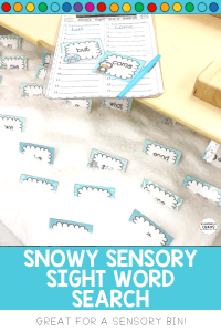 Snow Themed Sight Word Activity Cards - Kindergarten Chaos
