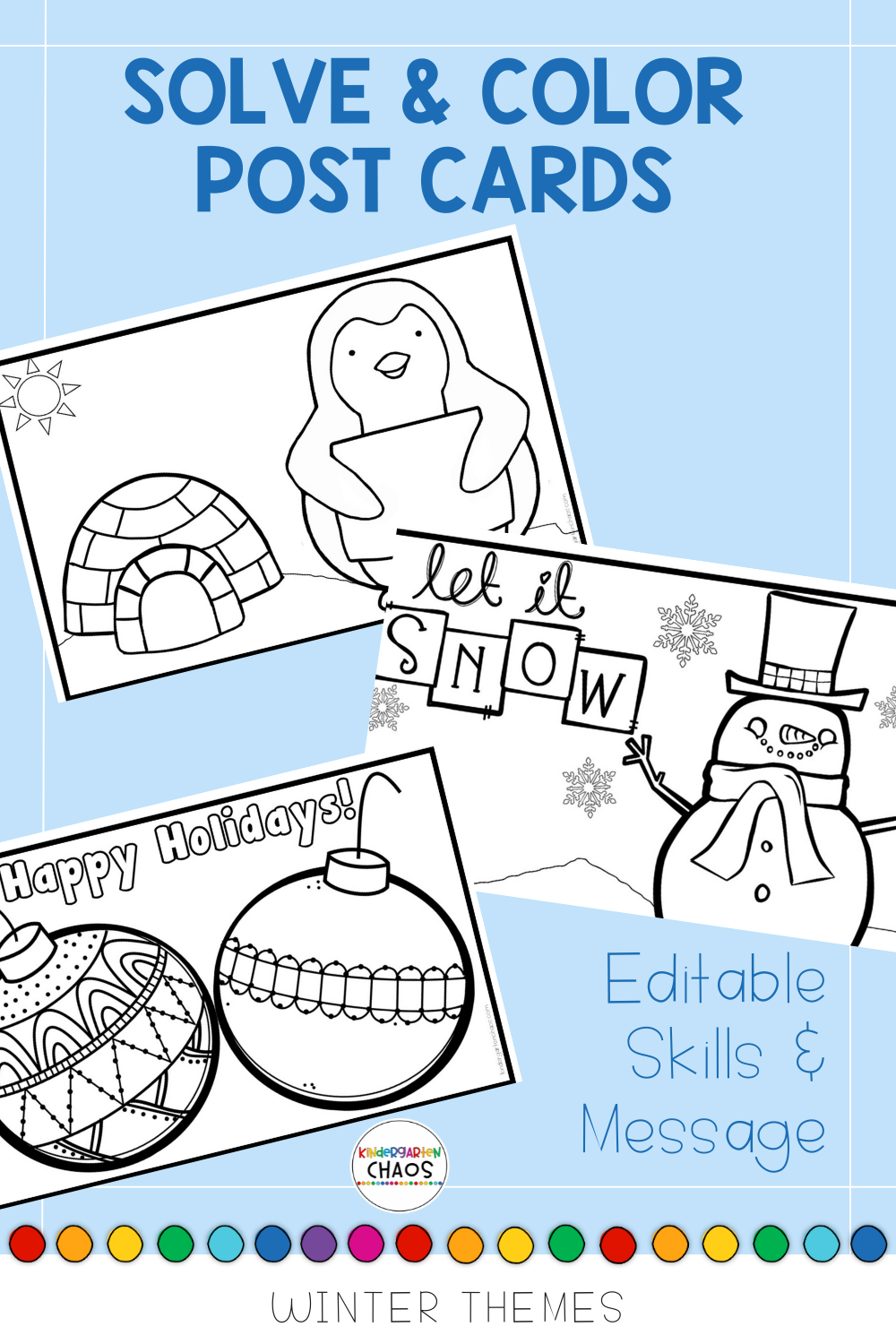 Winter Post Cards (1) - Kindergarten Chaos