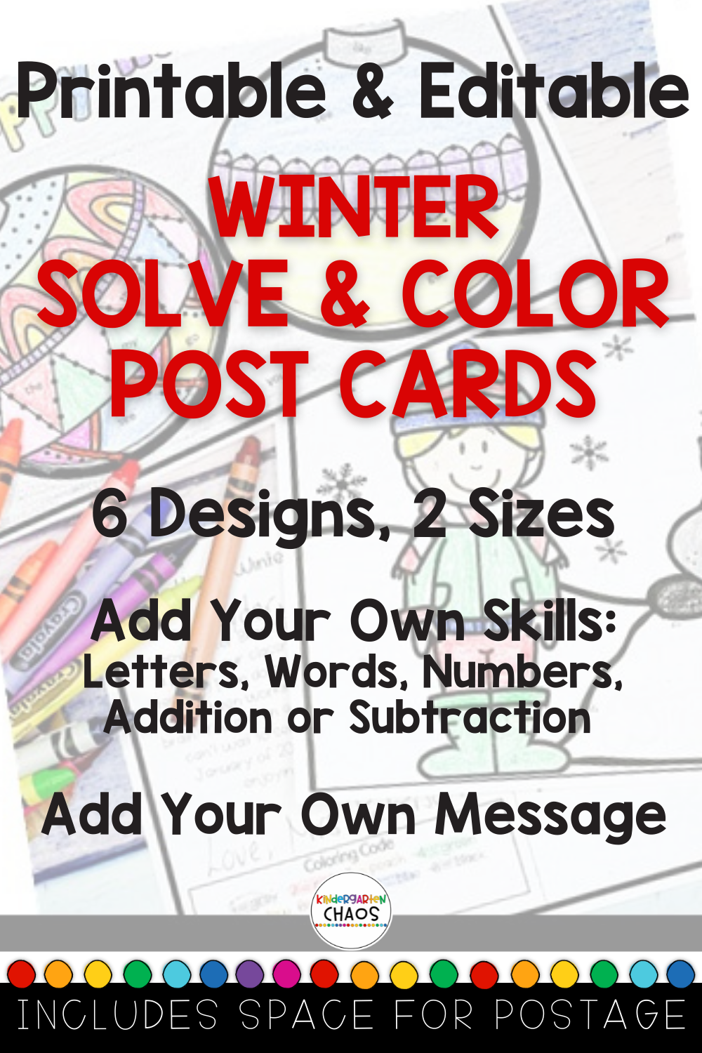 Winter Post Cards (3) - Kindergarten Chaos