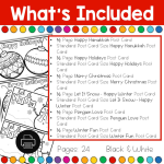 Winter Editable Solve & Color Post Cards