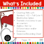 Count & Match February Box of Chocolates Numbers 1-30