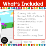 Count & Match Butterflies 1-30 Counting and Addition Math Tubs Spring