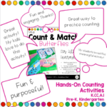 Count & Match Butterflies 1-30 Counting and Addition Math Tubs Spring