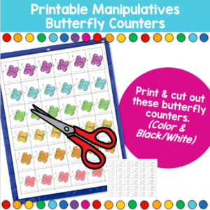 Count & Match Butterflies 1-30 Counting and Addition Math Tubs Spring