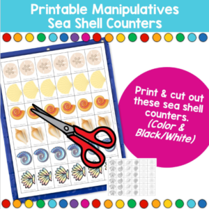 Count & Match Sea Shell 1-30 Counting and Addition Math Tubs