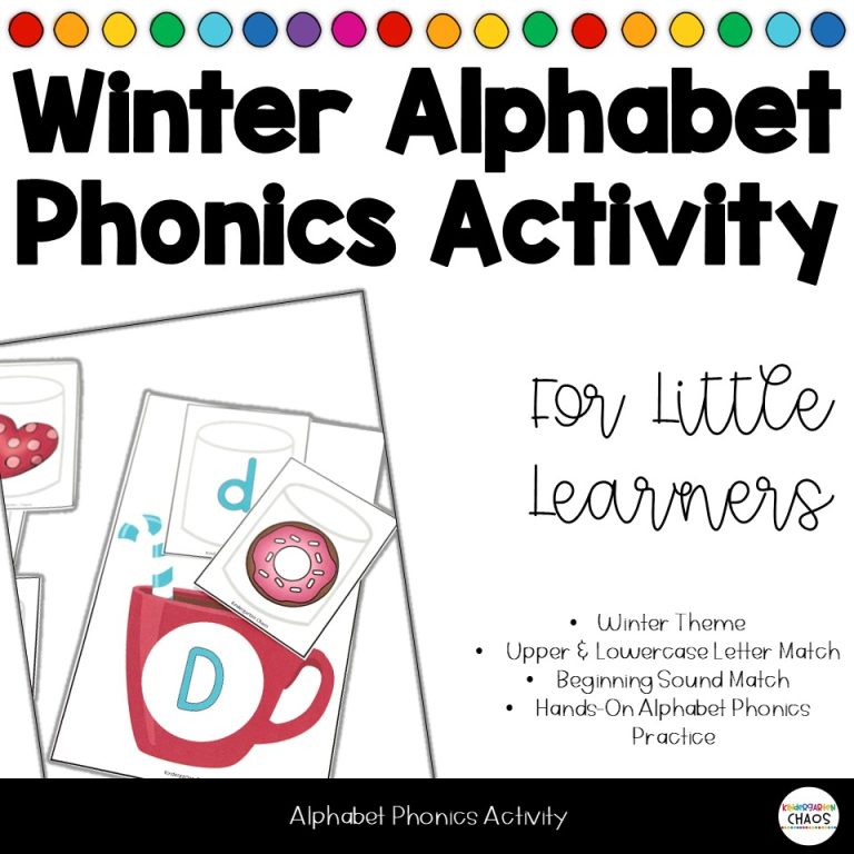 Hot Cocoa Phonics Matching Activity - Kindergarten Chaos