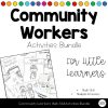 Community Helpers Kindergarten Activity Bundle Math Literacy Social Studies
