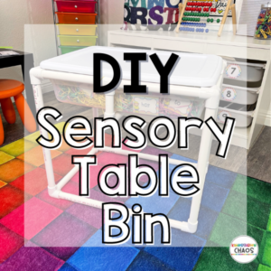 DIY Sensory Table Bin - Kindergarten Chaos