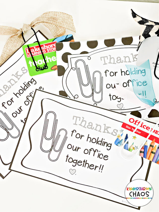 Administrative Professionals Day DIY Gift + Freebie - Kindergarten Chaos
