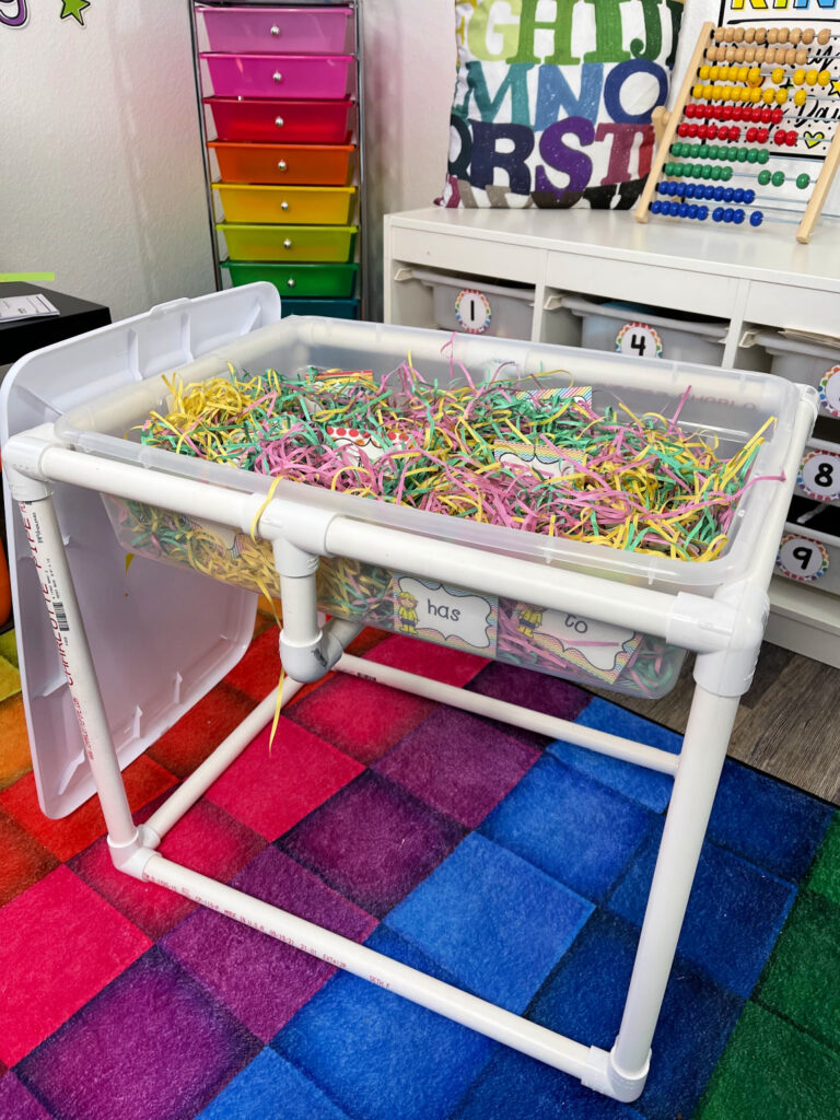 DIY Sensory Table Bin - Kindergarten Chaos
