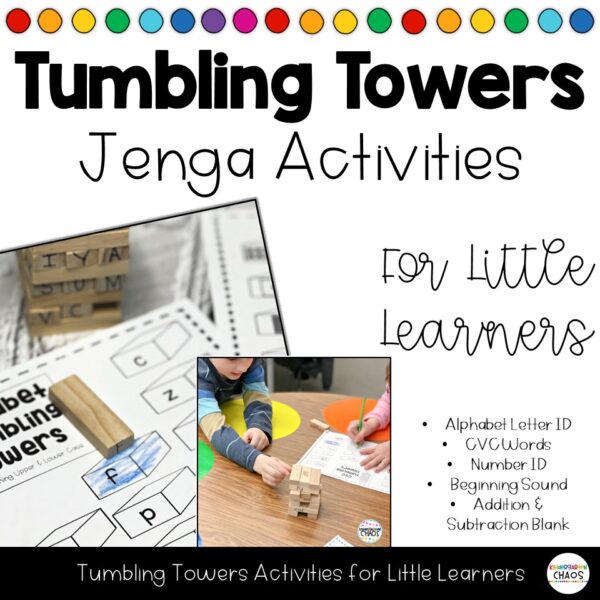 Tumbling Towers Jenga Games for the Classroom - Kindergarten Chaos