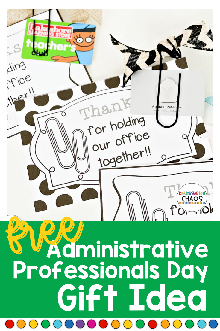 Administrative Professionals Day DIY Gift + Freebie - Kindergarten Chaos