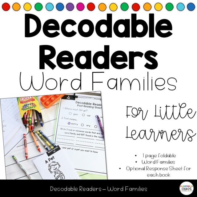 Truly Decodable Readers In Kindergarten - Kindergarten Chaos