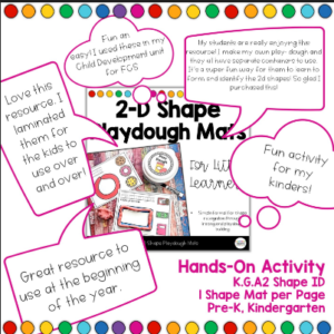 Printable 2D Shape Playdough Mats