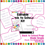 Editable Back To School Kit for Meet The Teacher