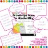 Guide to Handwriting for Parents Grown Ups EDITABLE for Kindergarten
