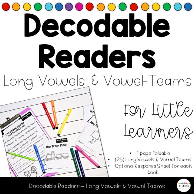Decodable Books For Little Learners - Kindergarten Chaos