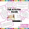 Fall Autumn Literacy and Math Activities Bundle - Kindergarten Chaos
